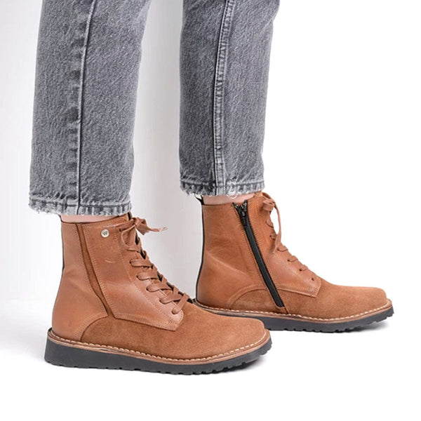 Wolky Wagga Wagga Boots Suede Leather Cognac - Sole Drifter Hahndorf